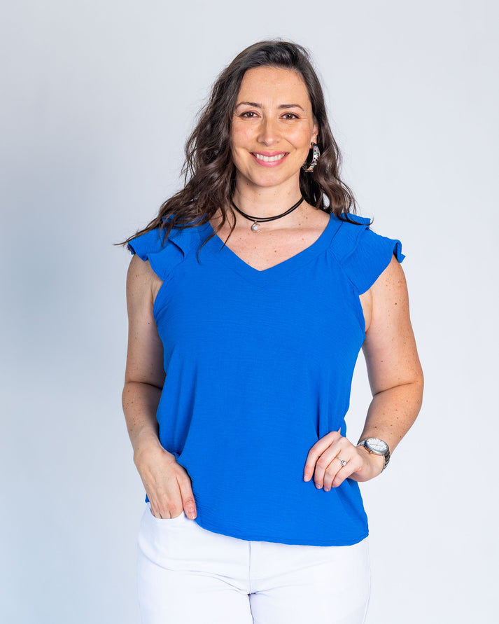 Blusa Ana María Azul – Infinitaboutique